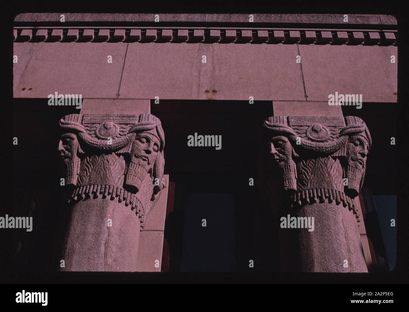 Pythian Temple, detail, W. 70th Street, New York, New York Stock Photo ...