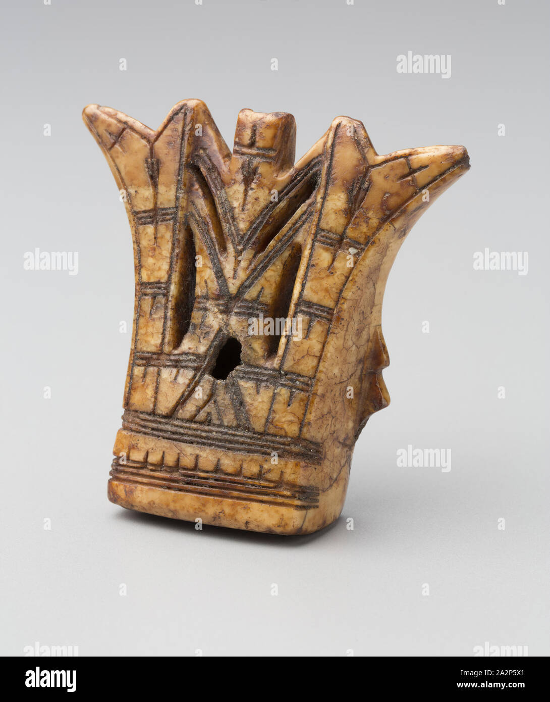 Punuk, Native American, Turreted Object, 500/1200, Walrus ivory, carved ...