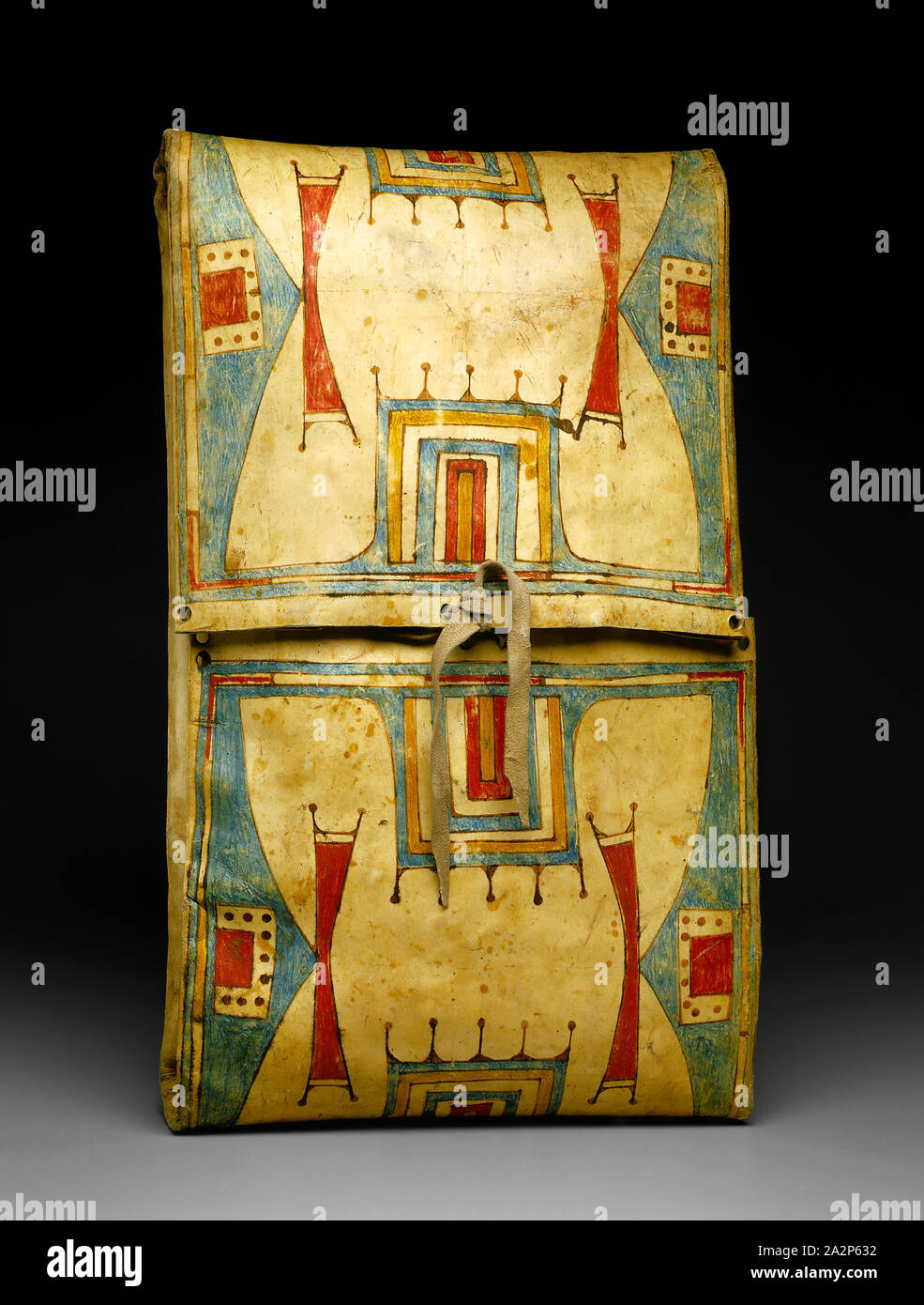 Cheyenne, Native American, Parfleche, ca. 1875, painted rawhide ...