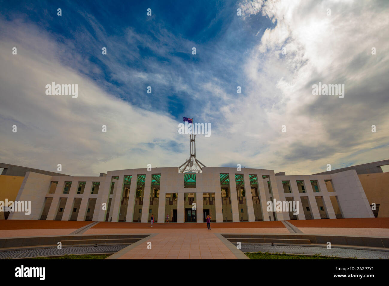 Parliament House, Canberra, Australia. The building was designed by ...