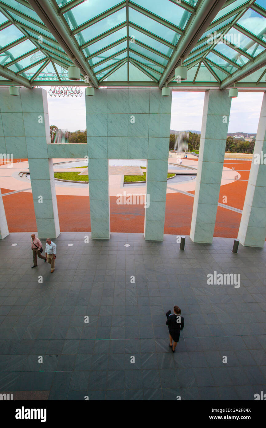 Parliament House, Canberra, Australia. The building was designed by ...