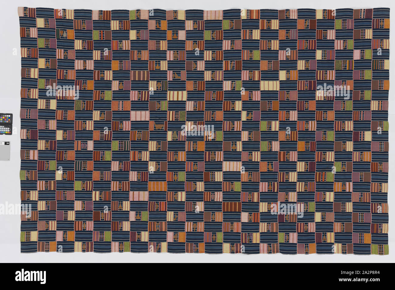 Ewe, African, Men's ceremonial cloth, 1930s, Cotton and dyes, Overall ...