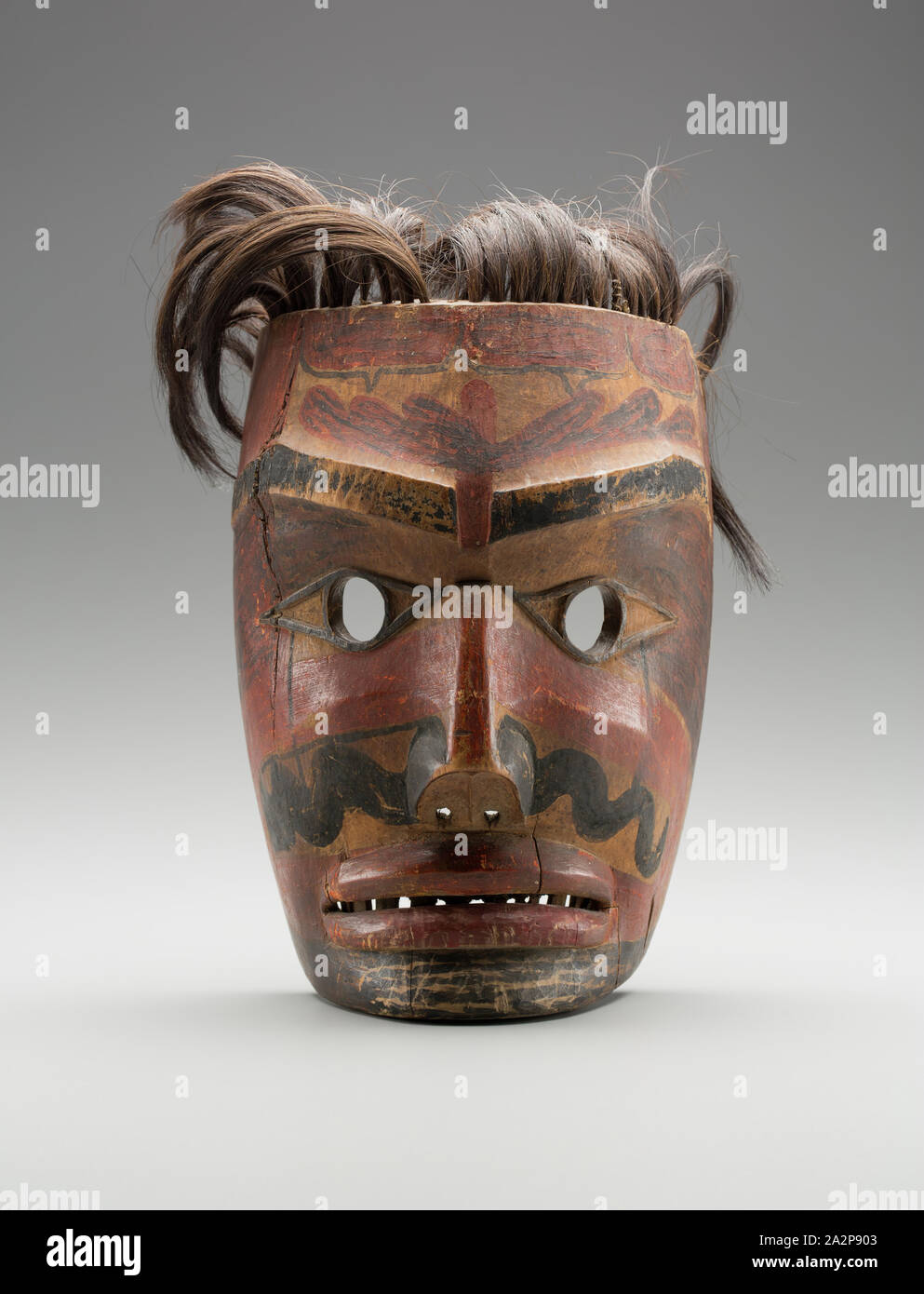 Nootka, Native American, Mask, 19th century, wood and pigment, Overall ...