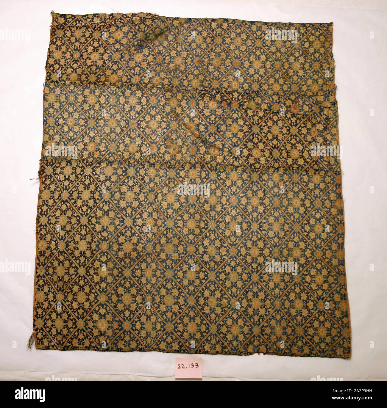 Islamic, Iranian, Textile Fragment, 17th Century, Silk brocade with ...