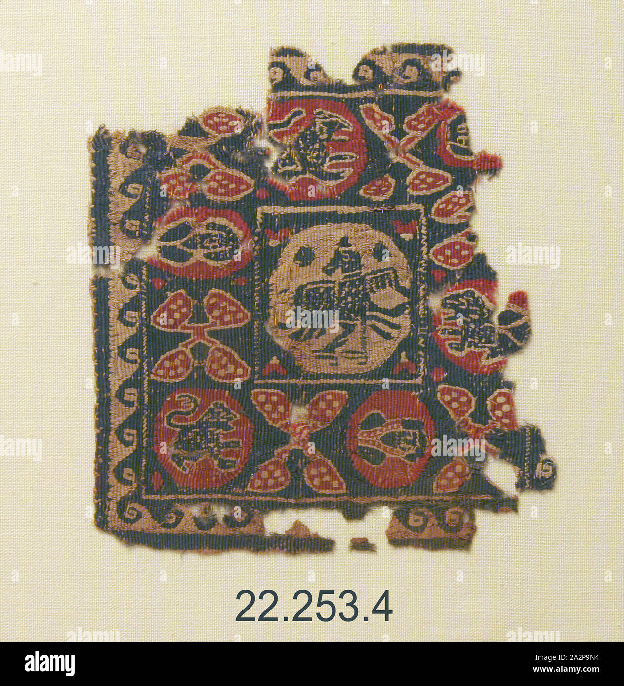 Coptic, Egyptian, Textile Fragment, 5th/6th Century, Linen and wool ...