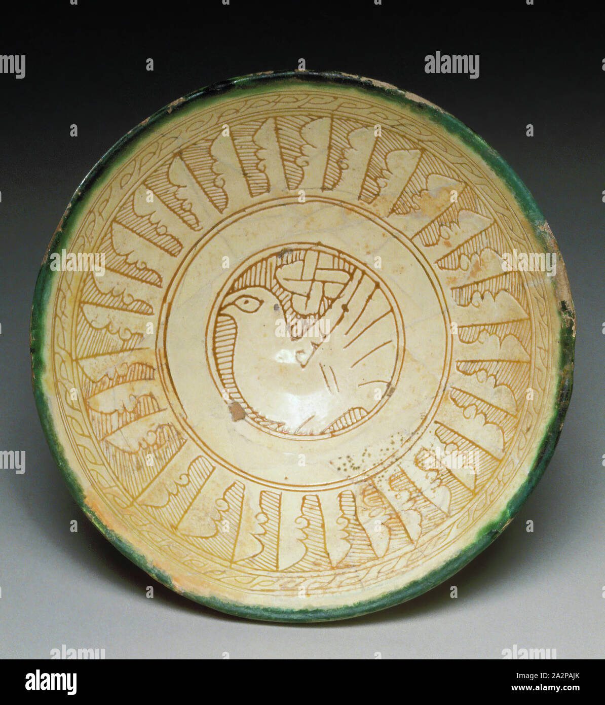 Islamic, Iranian, Sgraffito Ware Bowl, 13th Century, Earthenware ...
