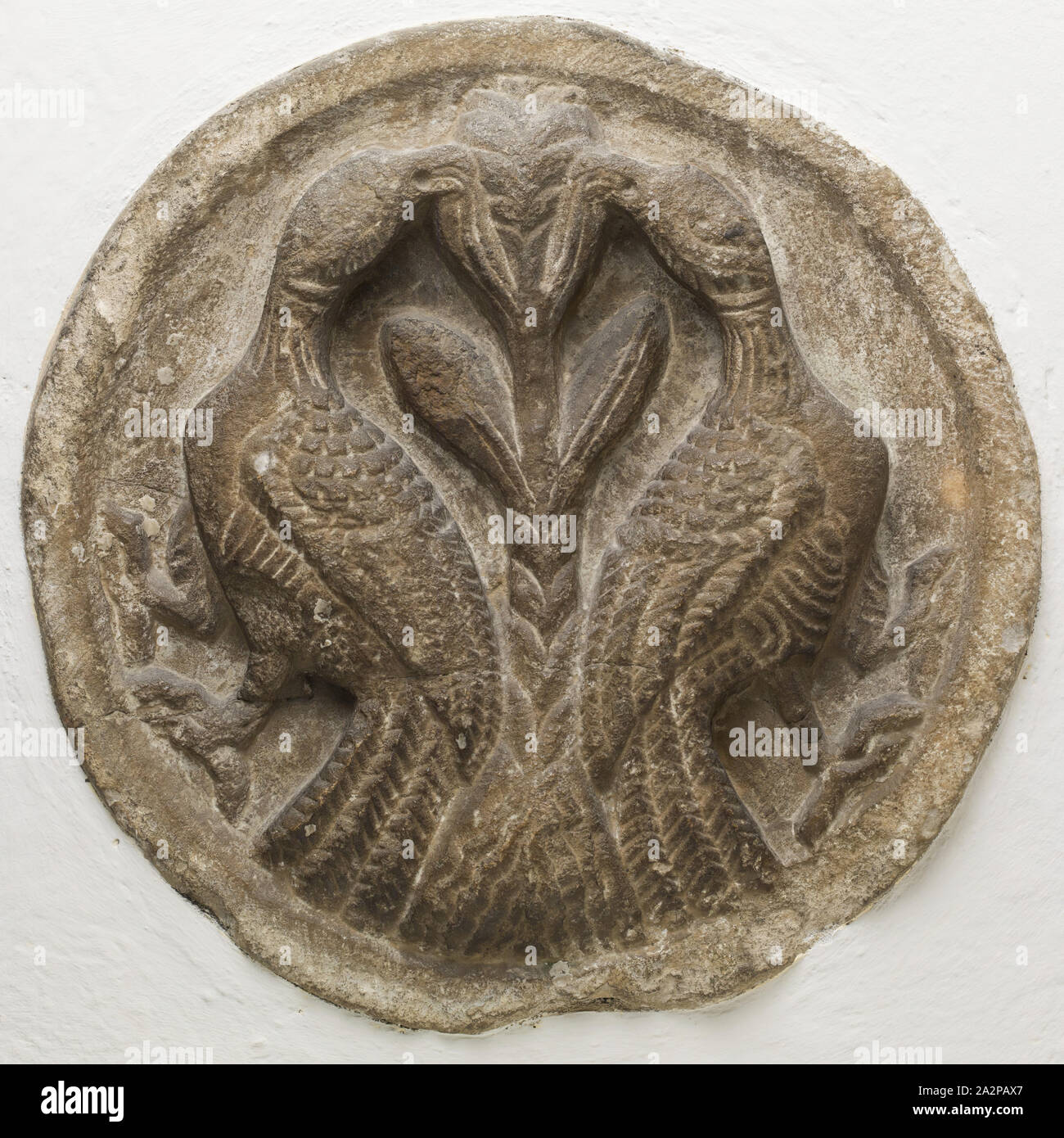 Unknown (Italian), Roundel: Two Birds Flanking a Tree, 12th century ...