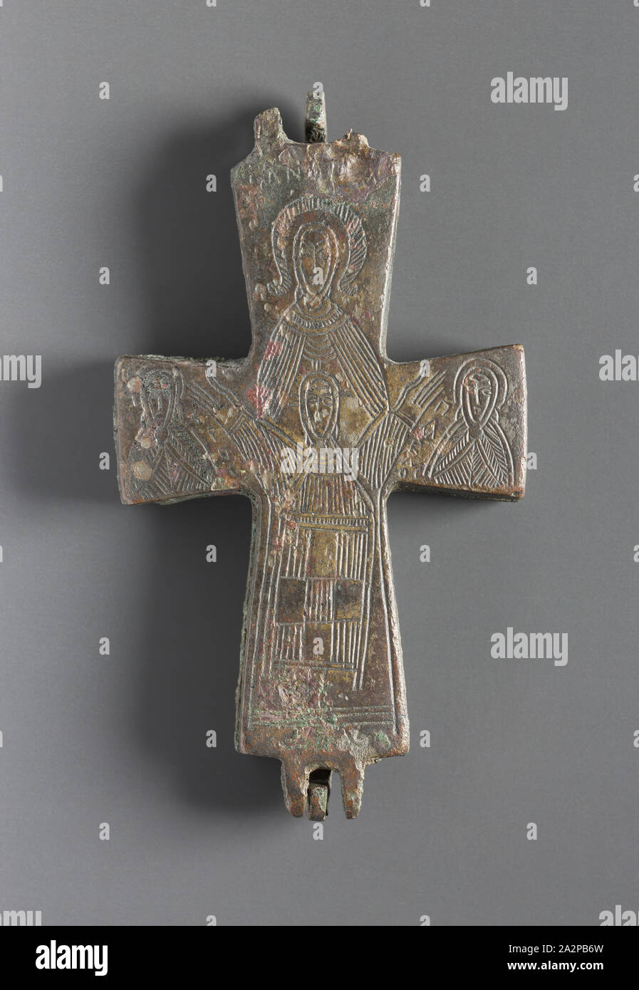 Byzantine, Roman, Reliquary Cross, between 8th and 9th century, Copper ...