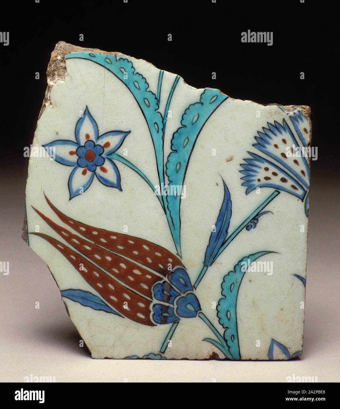 Islamic, Turkish, Tile Fragment, 16th Century, 8 1/4 x 7 5/8 in Stock ...