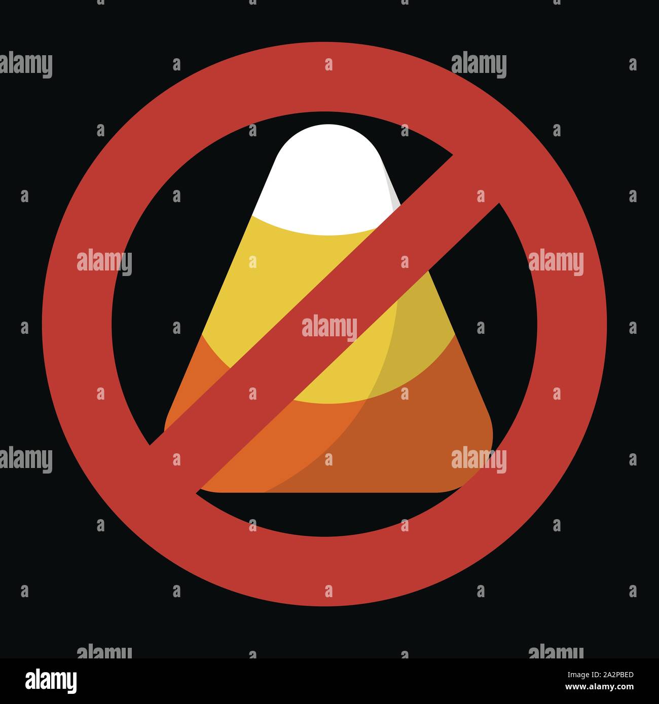 Ban candy corn - not allowed graphic vector for Halloween Stock Vector ...