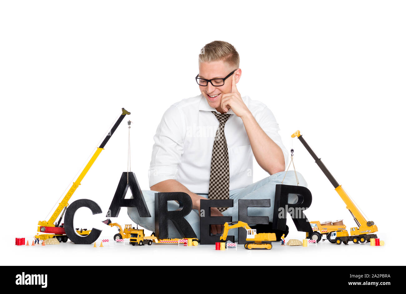 Career start up: Businessman building career-word Stock Photo - Alamy Career start up: Businessman building career-word Stock Photo - Alamy