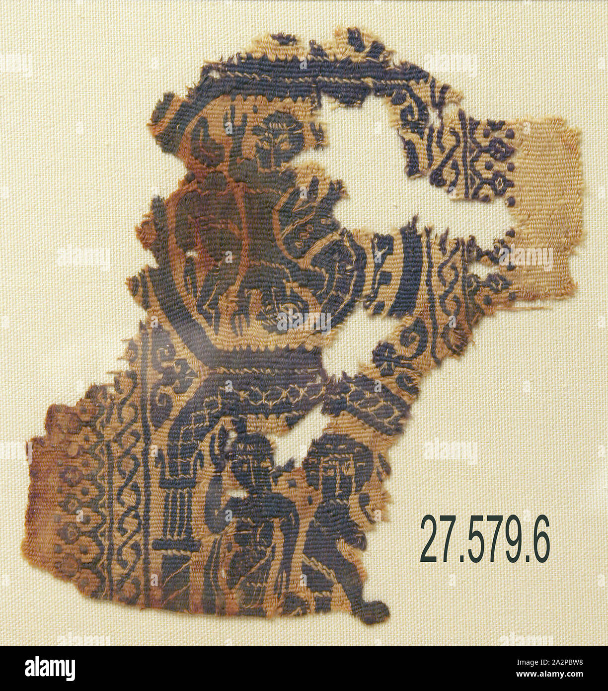 Coptic, Egyptian, Textile Fragment, c. 5th/6th Century, wool, 6 1/2 x 7 ...