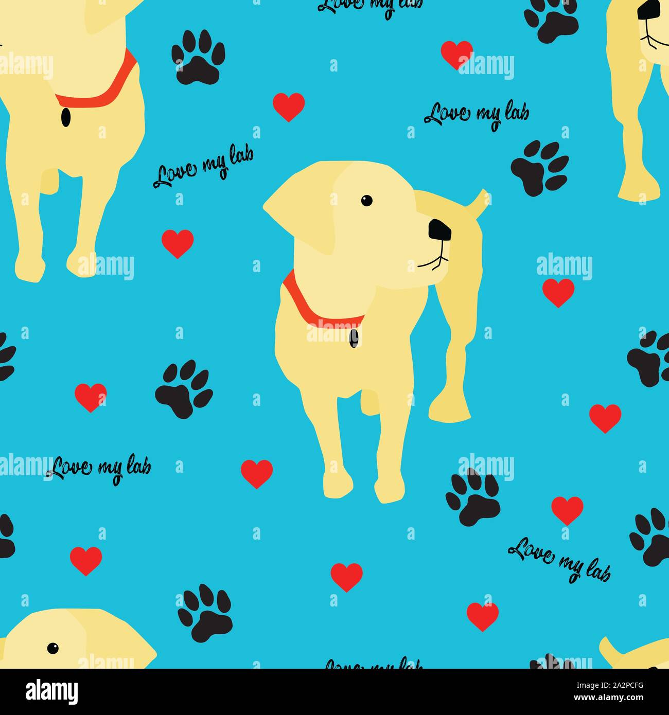 Blond dog labrador retriever Stock Vector Images - Alamy