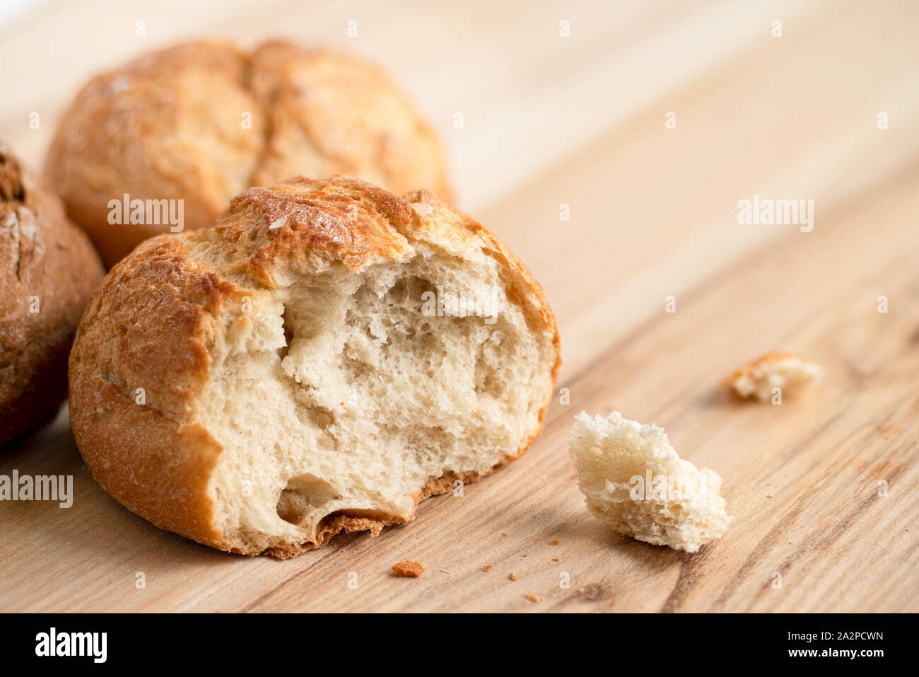 Torn bread roll hi-res stock photography and images - Alamy