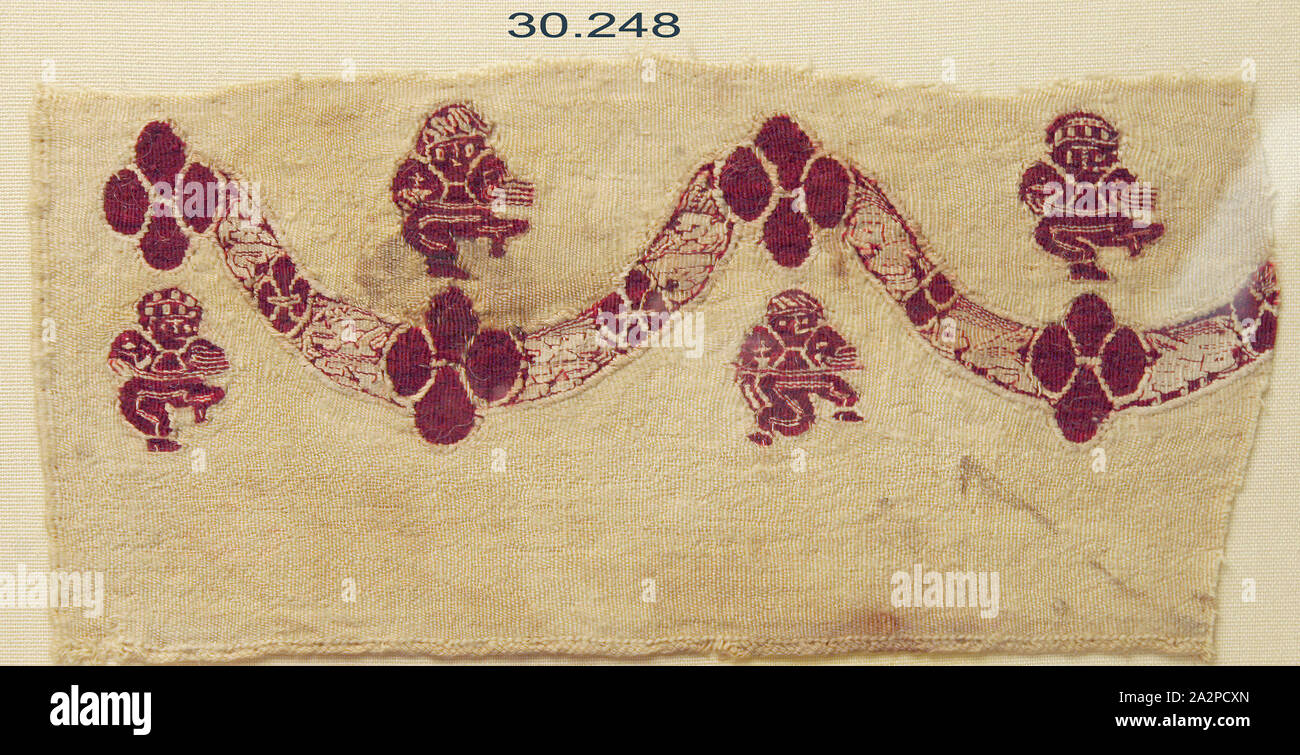 Coptic, Egyptian, Tapestry Border, 6th/7th Century, Wool and linen., 14 ...