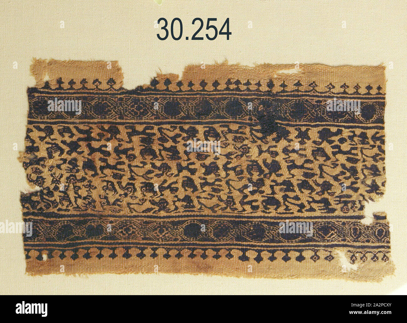 Coptic, Egyptian, Tapestry Border, 5th/7th Century, Wool and some linen ...