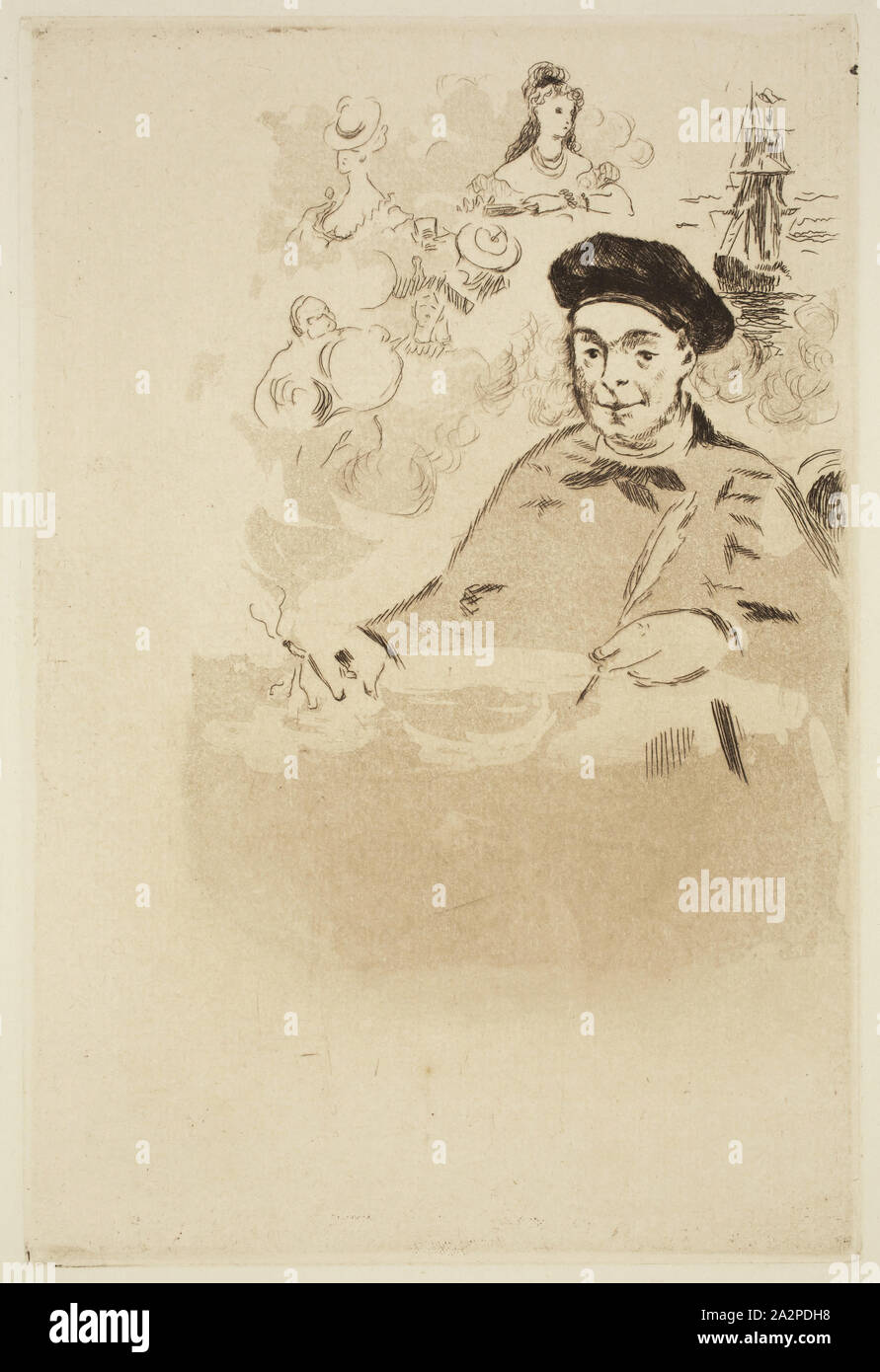 Édouard Manet, French, 1832-1883, Frontispiece for Les Ballades by ...