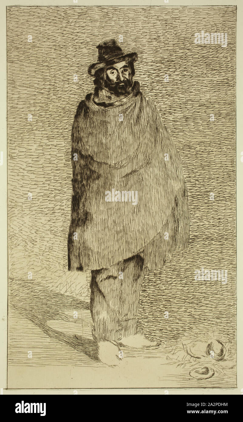 Etching with drypoint in brown on laid paper hi-res stock photography ...