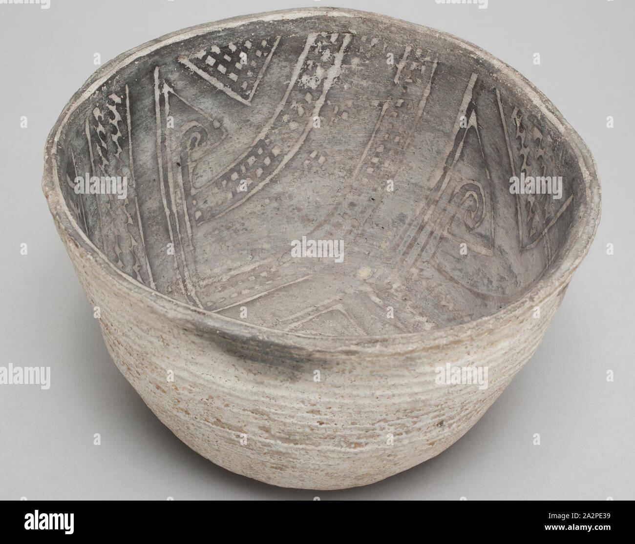 Anasazi, Native American, Bowl, between 1100 and 1300, grey ware, white ...