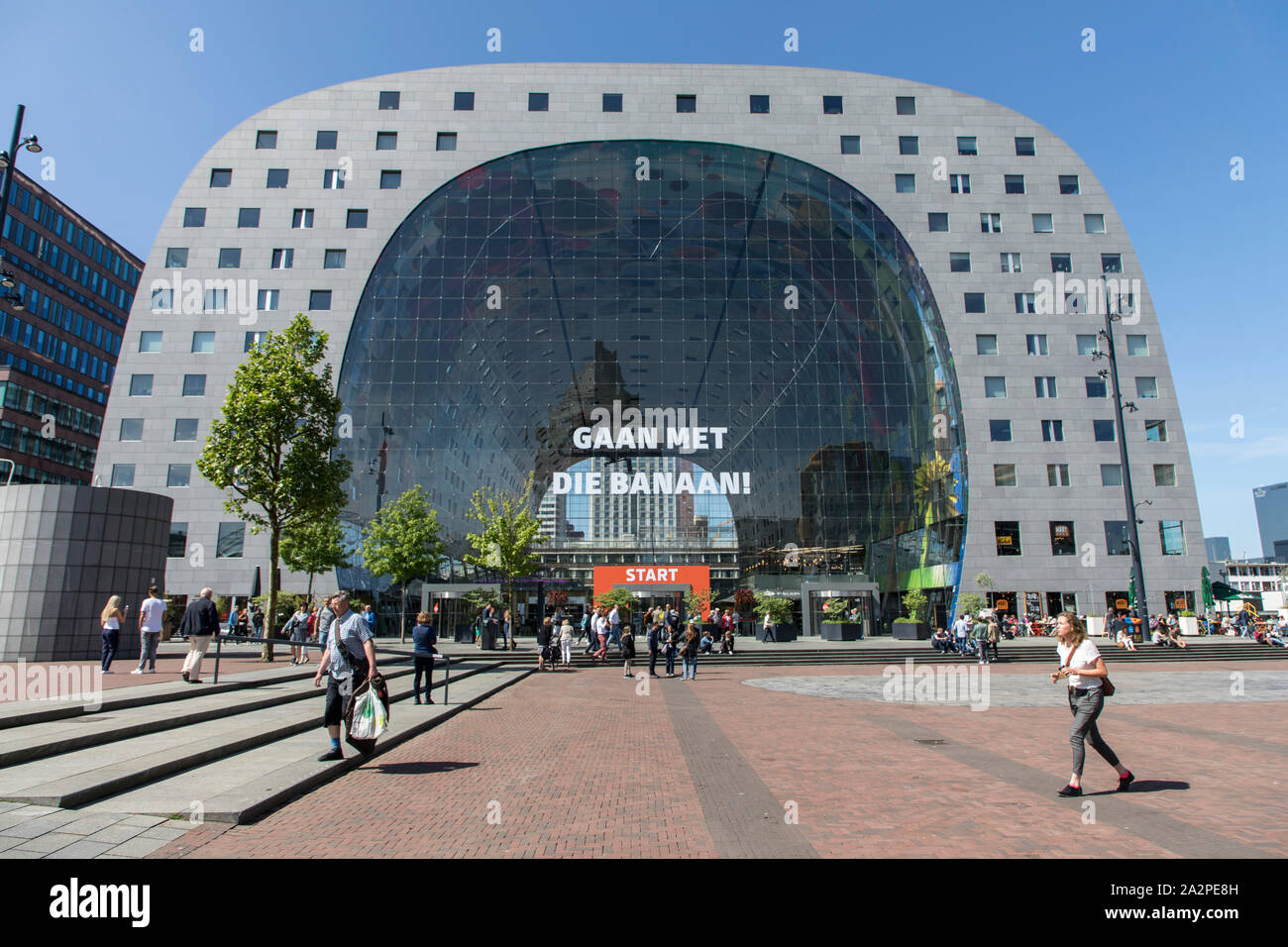 The new market hall in Rotterdam, the first covered market place in the ...
