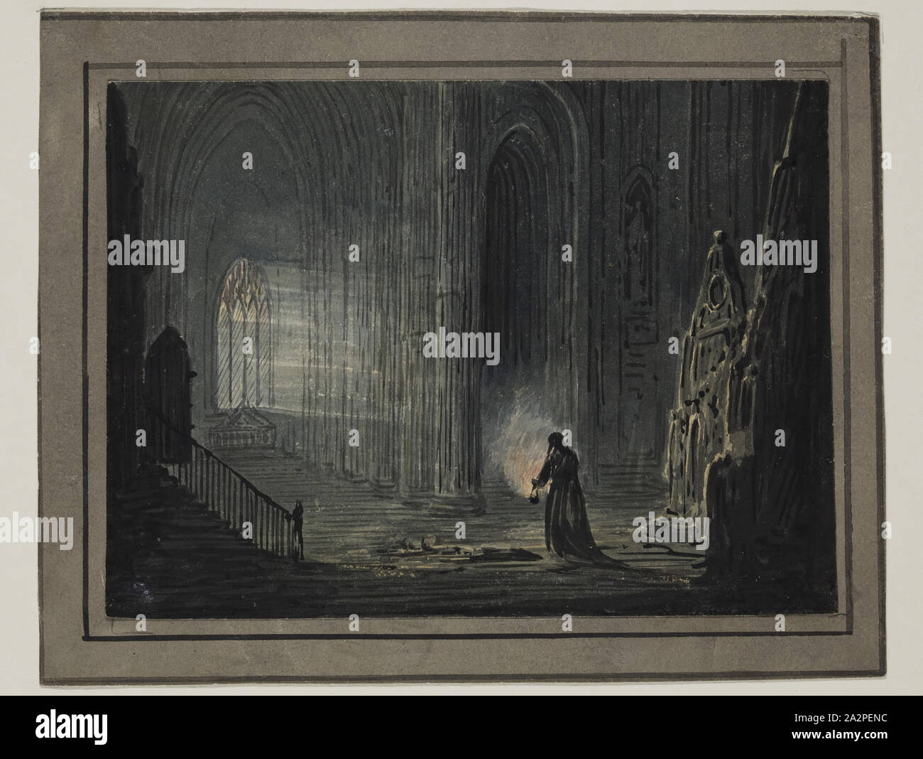 William Payne, English, 1755-1830, Cathedral Interior, between 1755 and ...