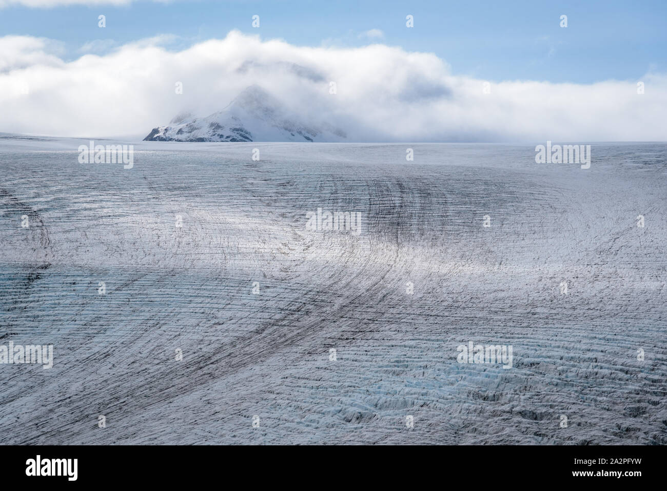 View of Exit Glacier, Harding Icefield, Kenai Fjords National Park ...