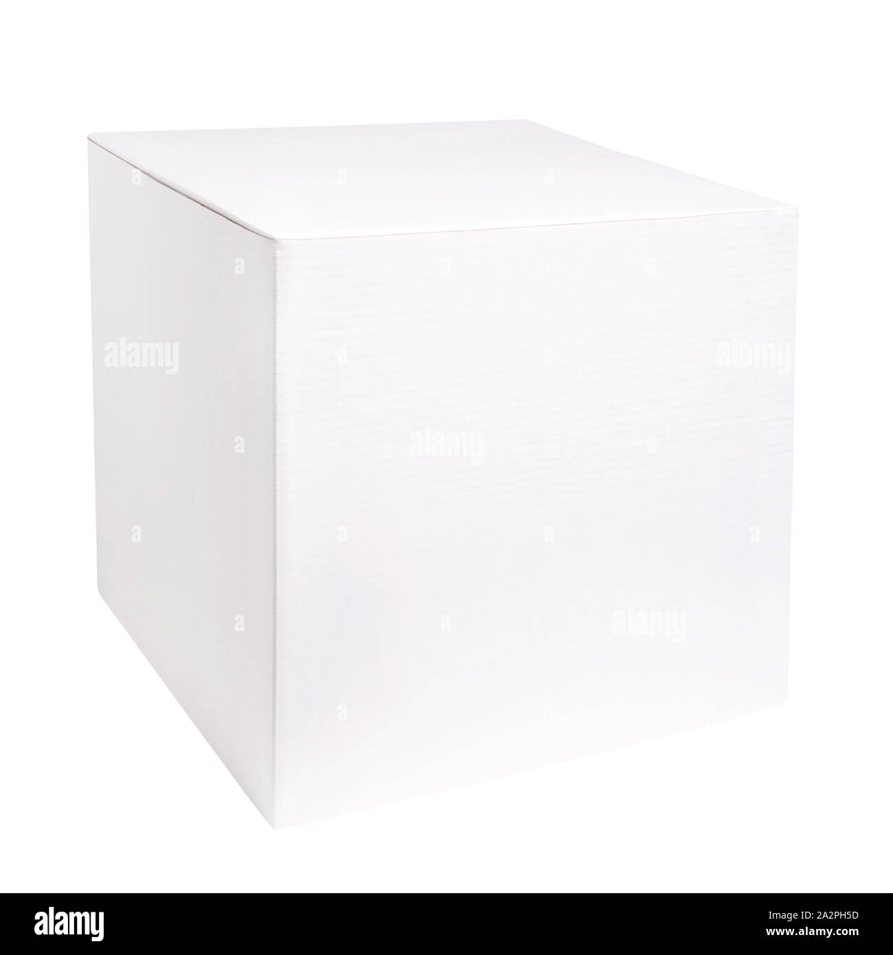White cardboard box isolated on white background Stock Photo - Alamy