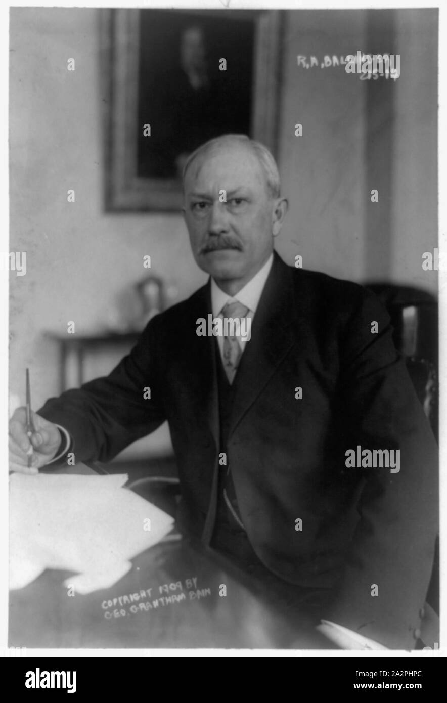 R.A. Ballinger, Secretary of the Interior, half-length portrait, seated ...