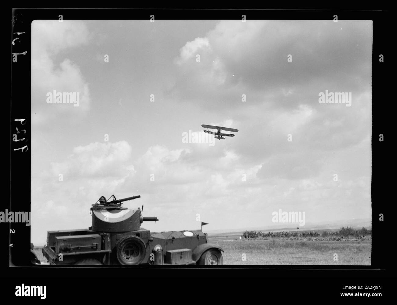 R.A.F. activities. Plane arriving in response to flare light signal ...