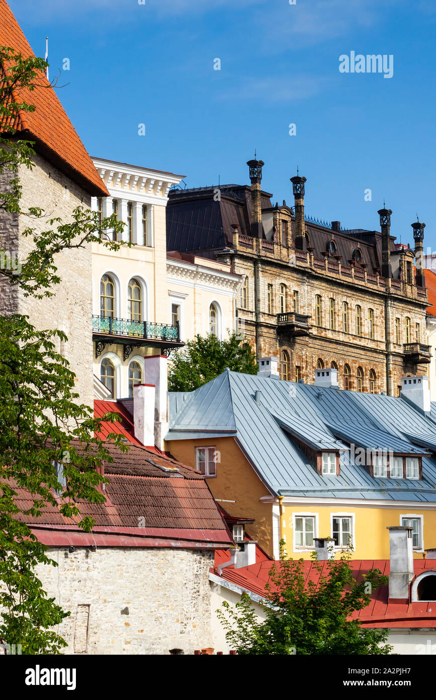 Buildings and architecture in Upper Old Town Tallinn, Estonia Stock ...