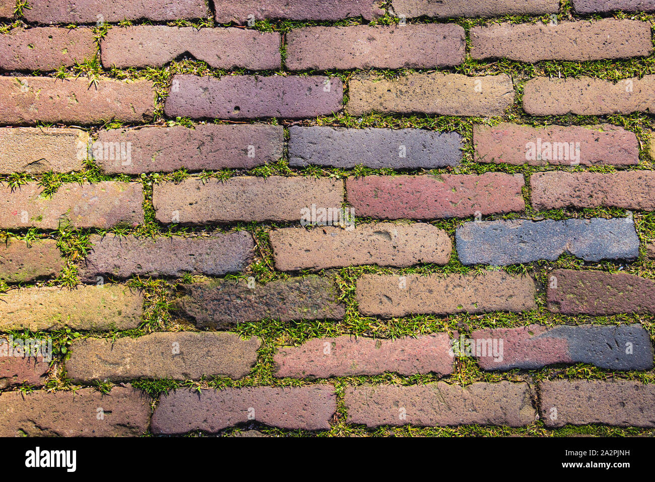 Vintage clay brick pavement background Stock Photo - Alamy