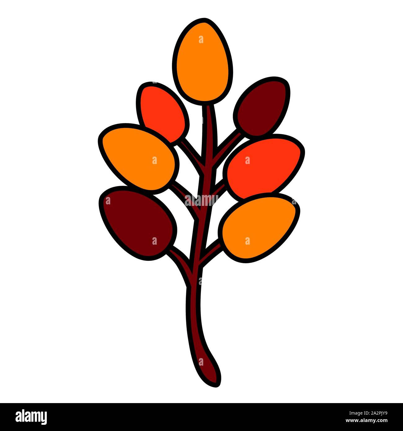 Autumn leaf design, season nature ornament garden decoration and botany ...