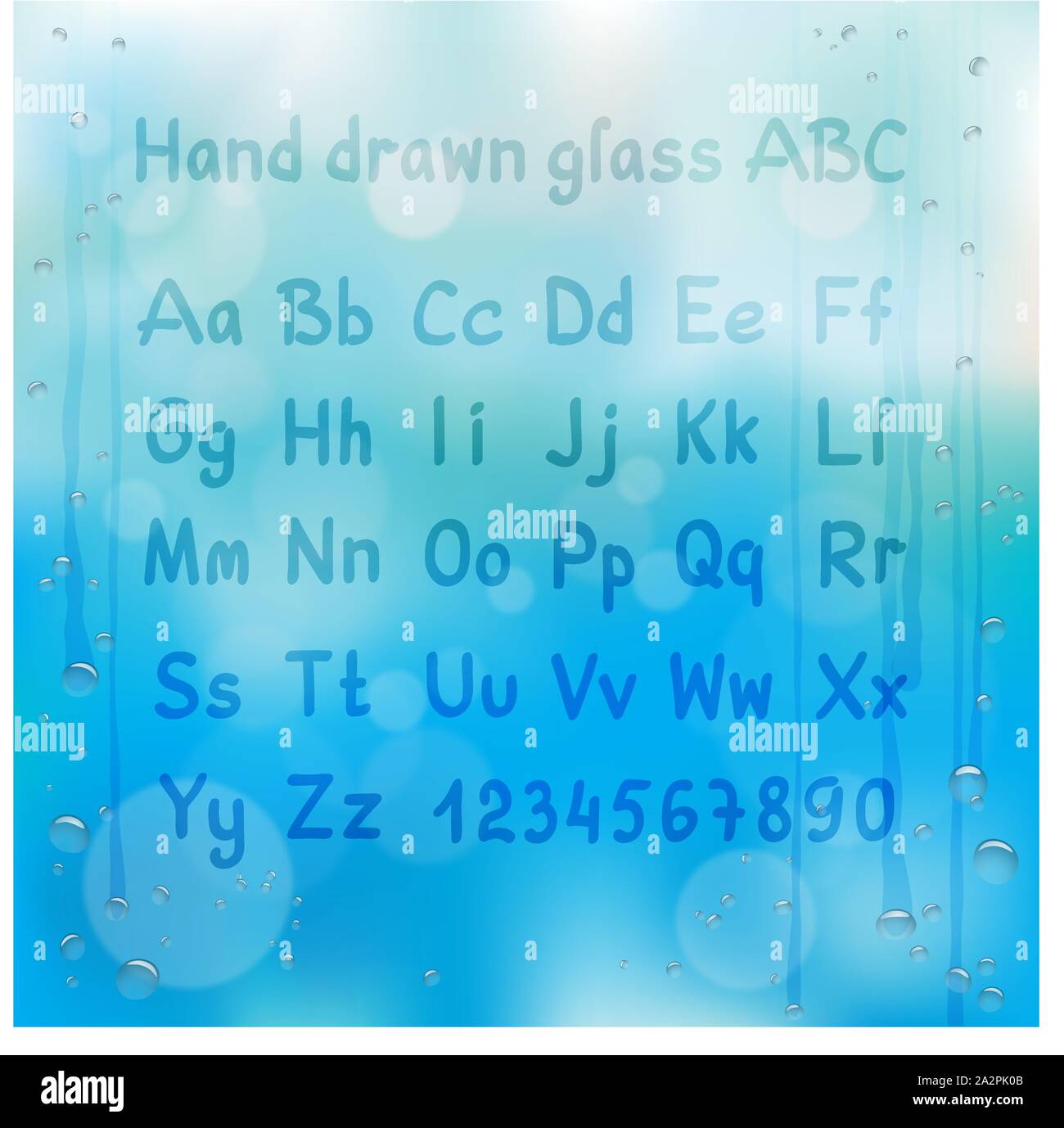 hand drawn glass alphabet Stock Vector Image & Art - Alamy