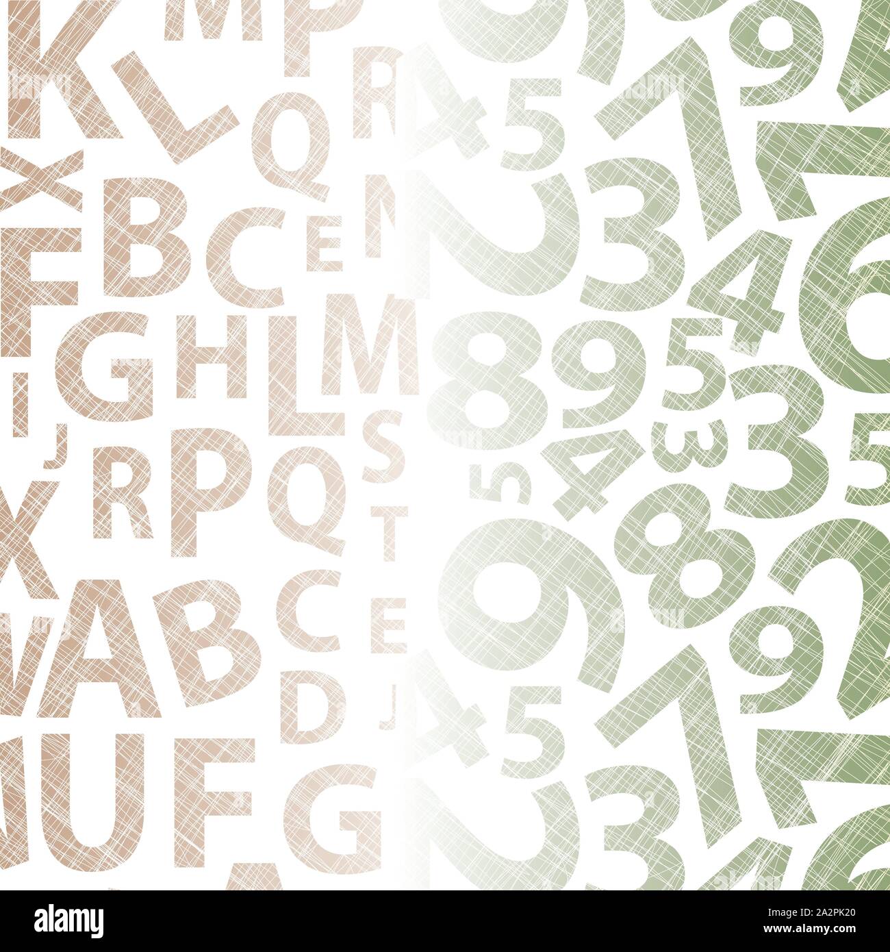 Colorful Alphabet Letters and Numbers Pattern Background for School Or ...