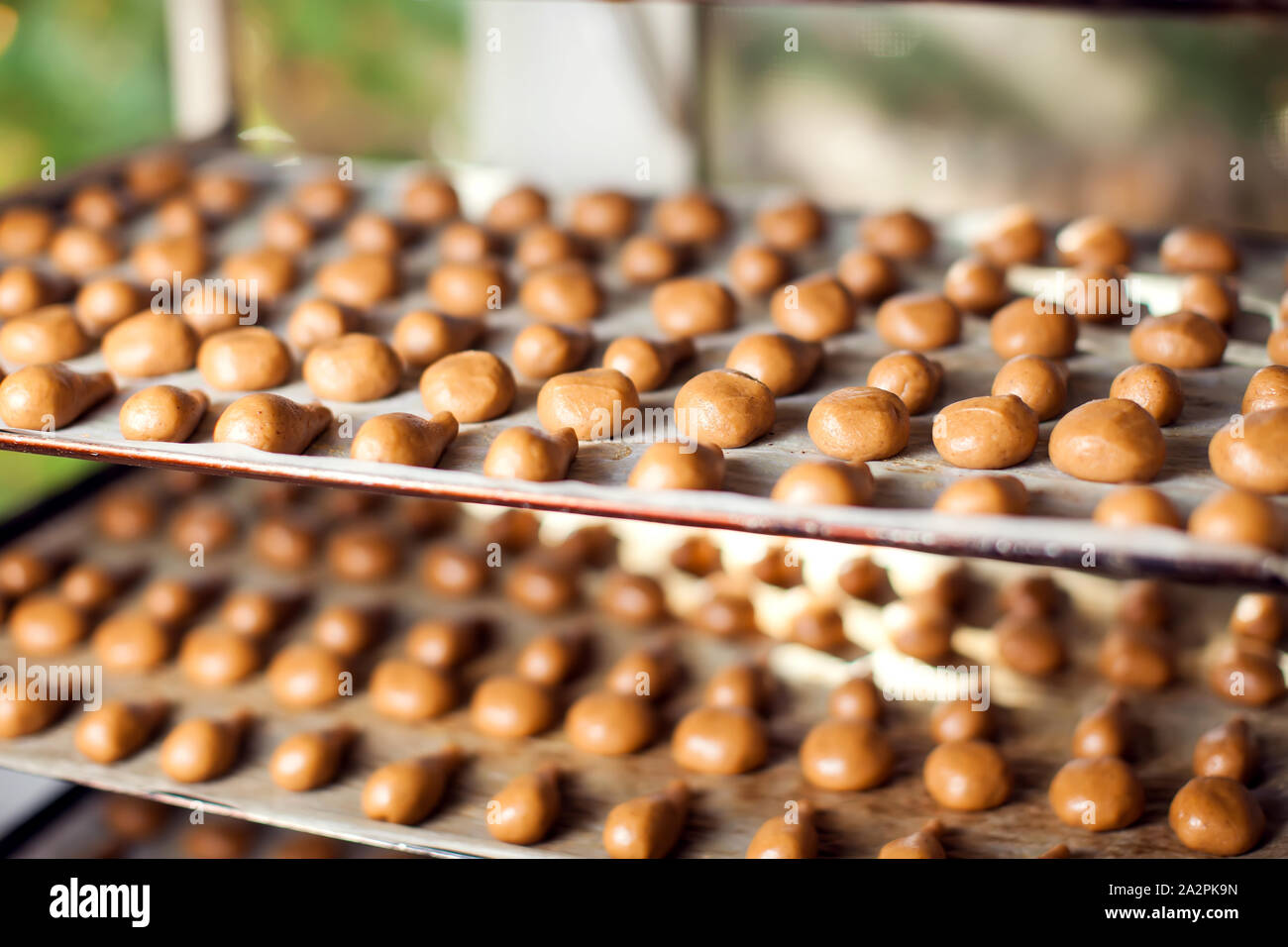 A process of production sweet bakery products at the factory Stock ...