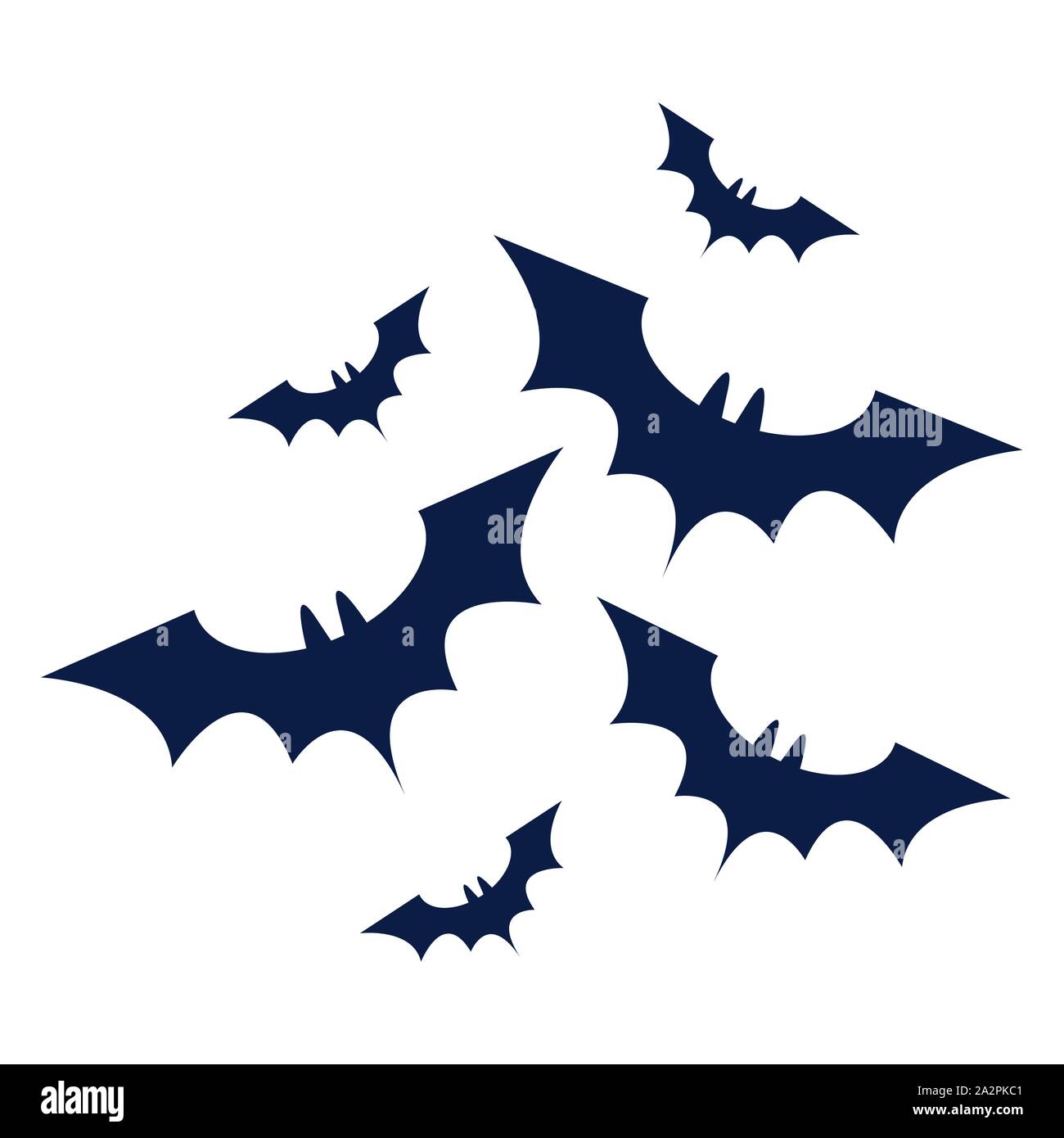 halloween bats flying animals icons Stock Vector Image & Art - Alamy