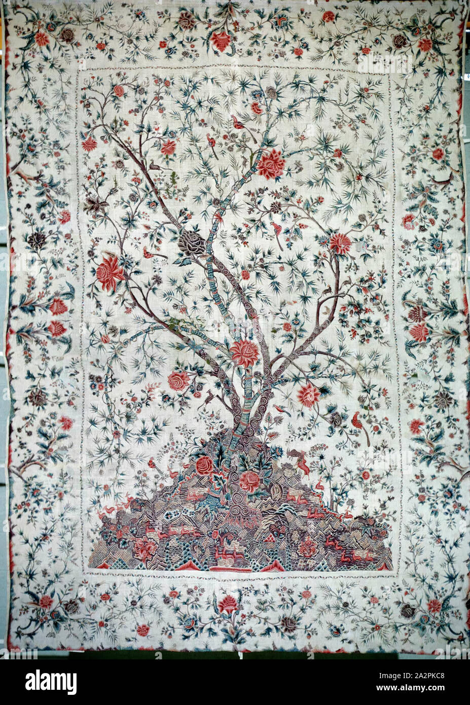 Unknown (Indian), The Tree of Life, 18th Century, Cotton threads, dye ...
