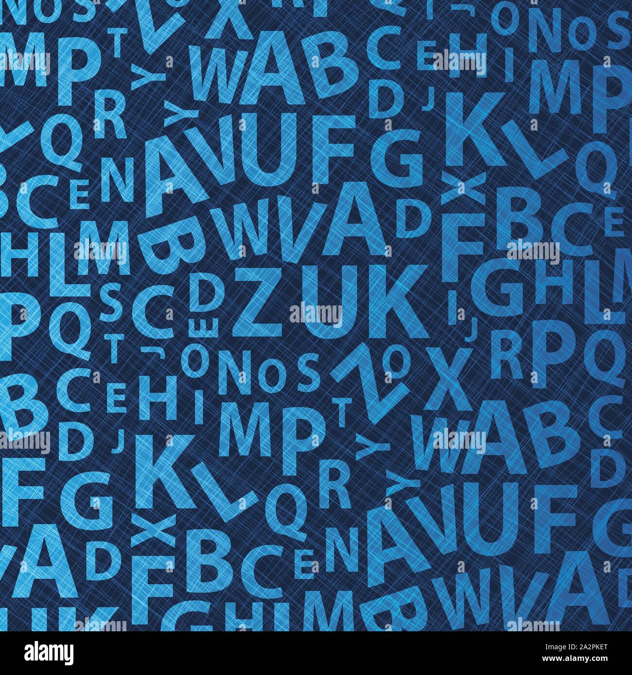 Blue Alphabet Letters Vector Background for School Or Education Stock ...