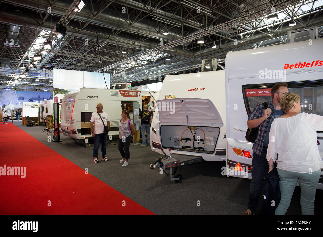 Worlds largest fair for motorhomes caravans hi-res stock photography ...