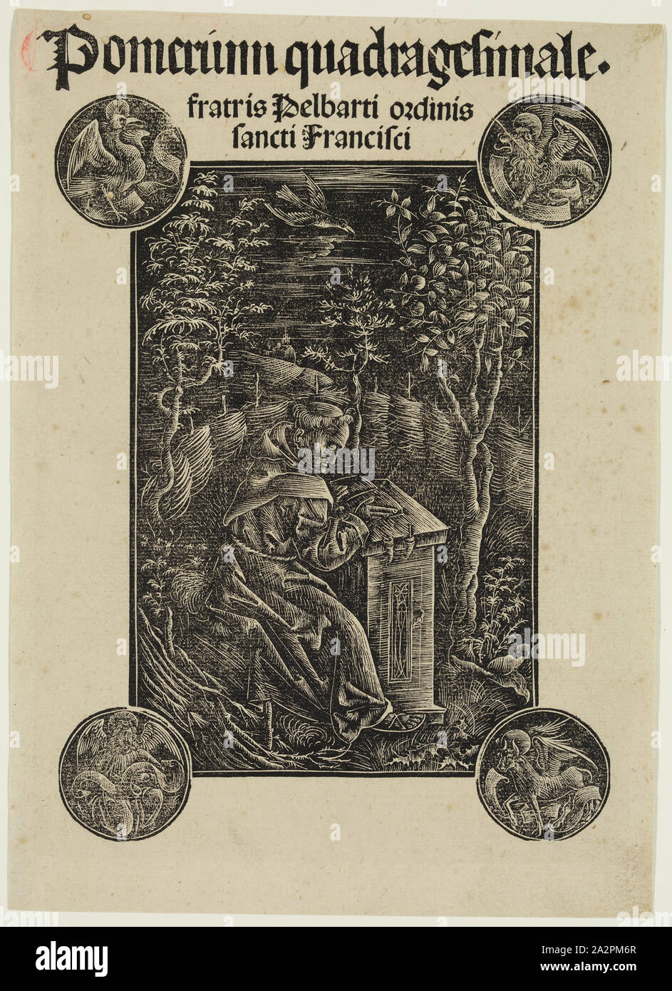 School of Augsburg, German, 1400-1600, The Franciscan Pelbartus of ...