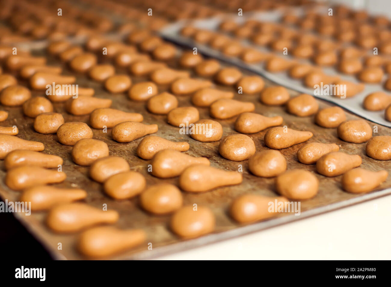 A process of production sweet bakery products at the factory Stock ...