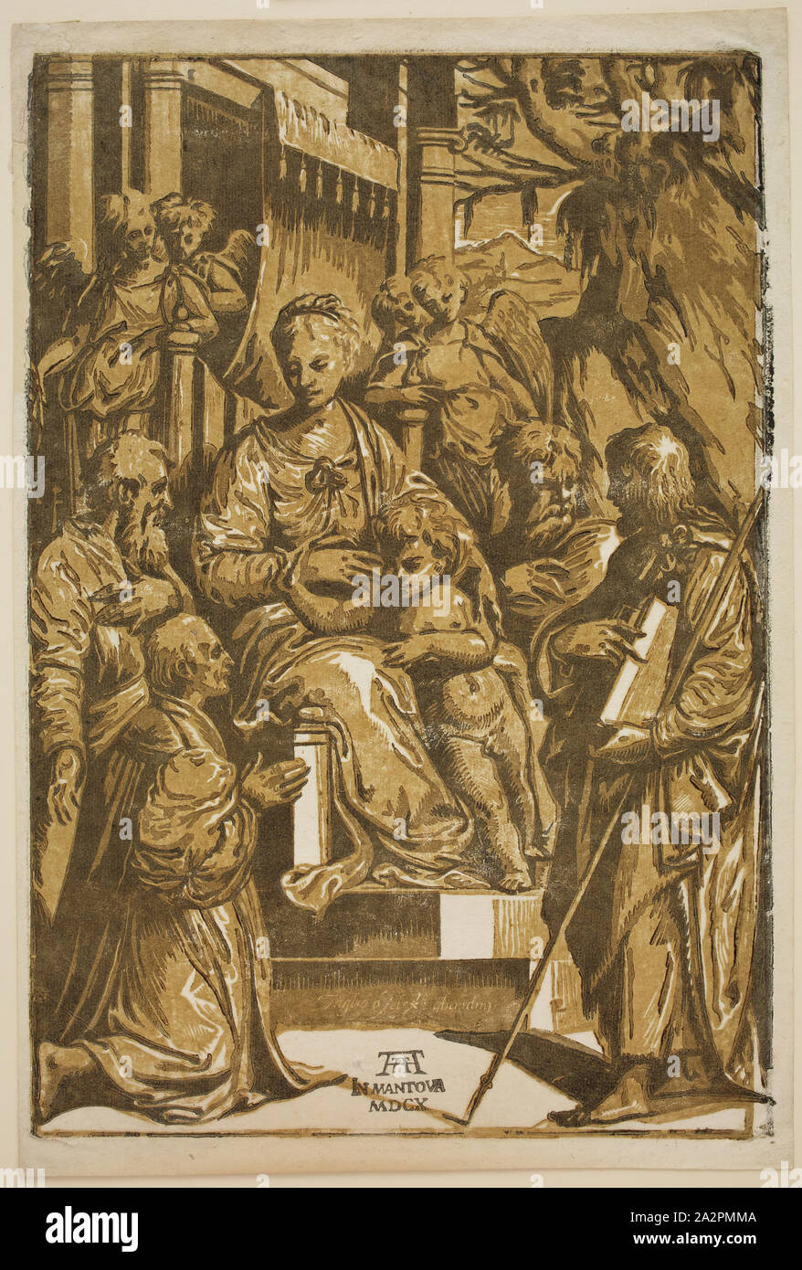 The virgin and child with two saints hi-res stock photography and ...