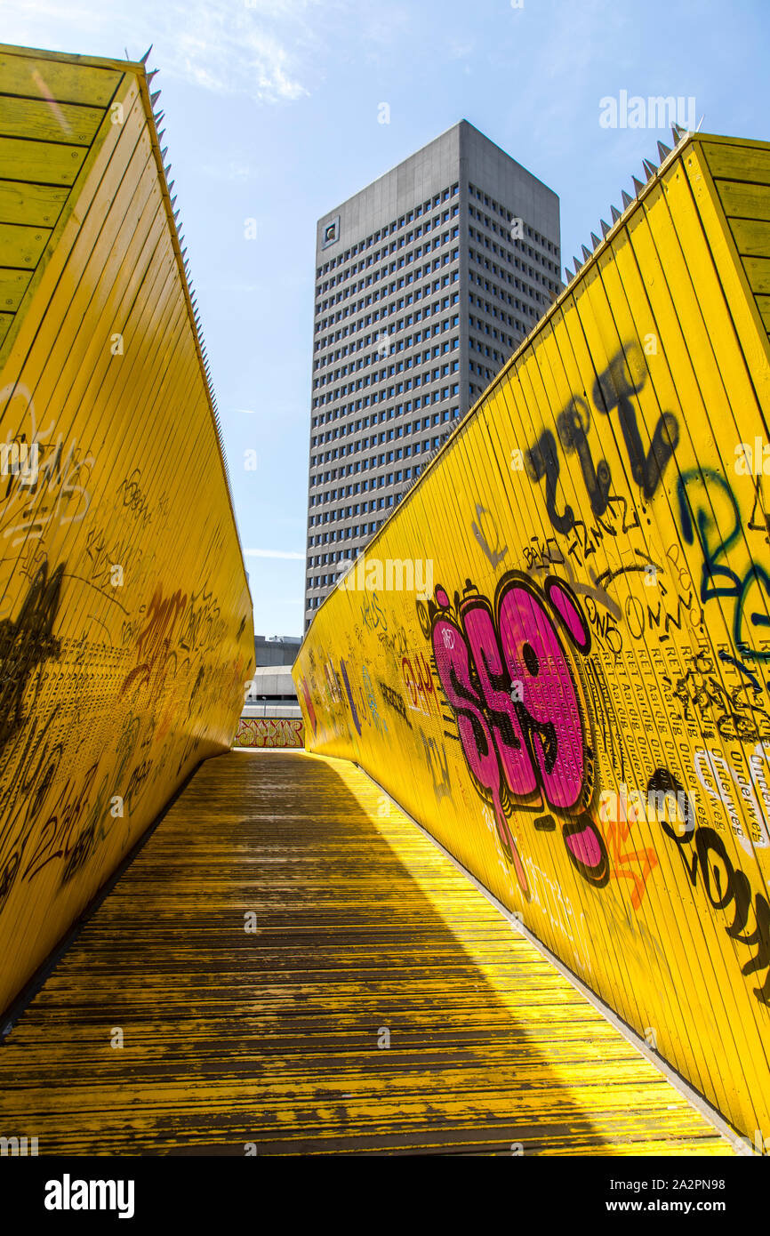City centre of Rotterdam, Netherlands, Luchtsingel, 400 meter long ...