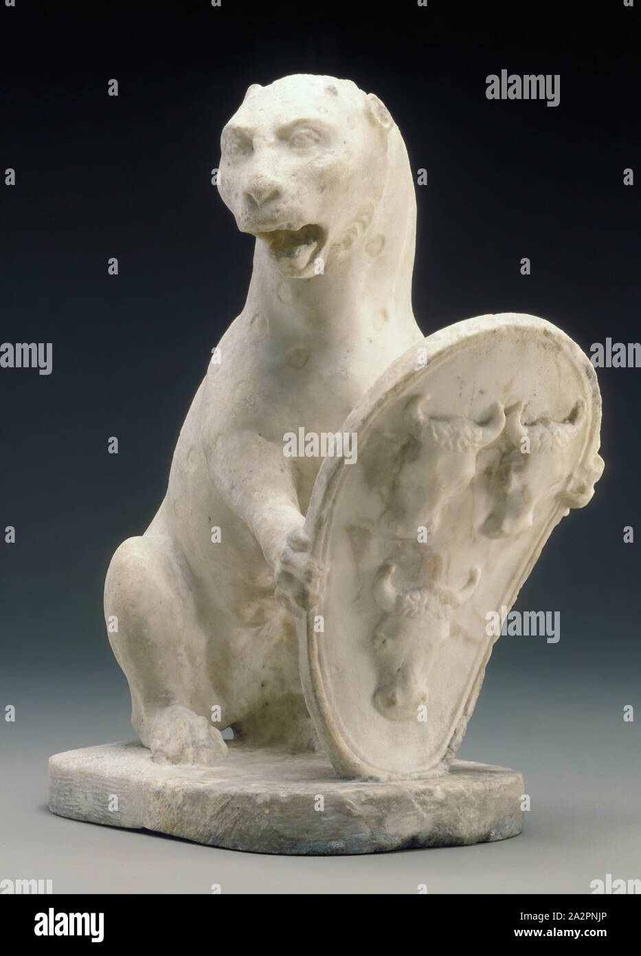 Unknown (Italian), Panther Holding a Coat of Arms of the Trenta Family ...