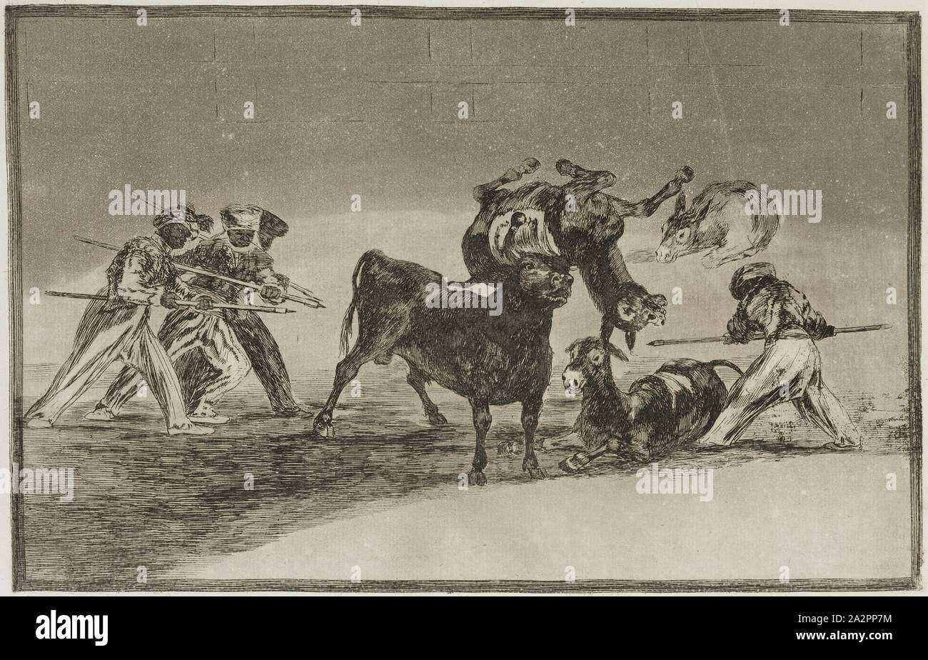 Francisco Goya, Spanish, 1746-1828, The Moors Use Donkeys as a Barrier ...