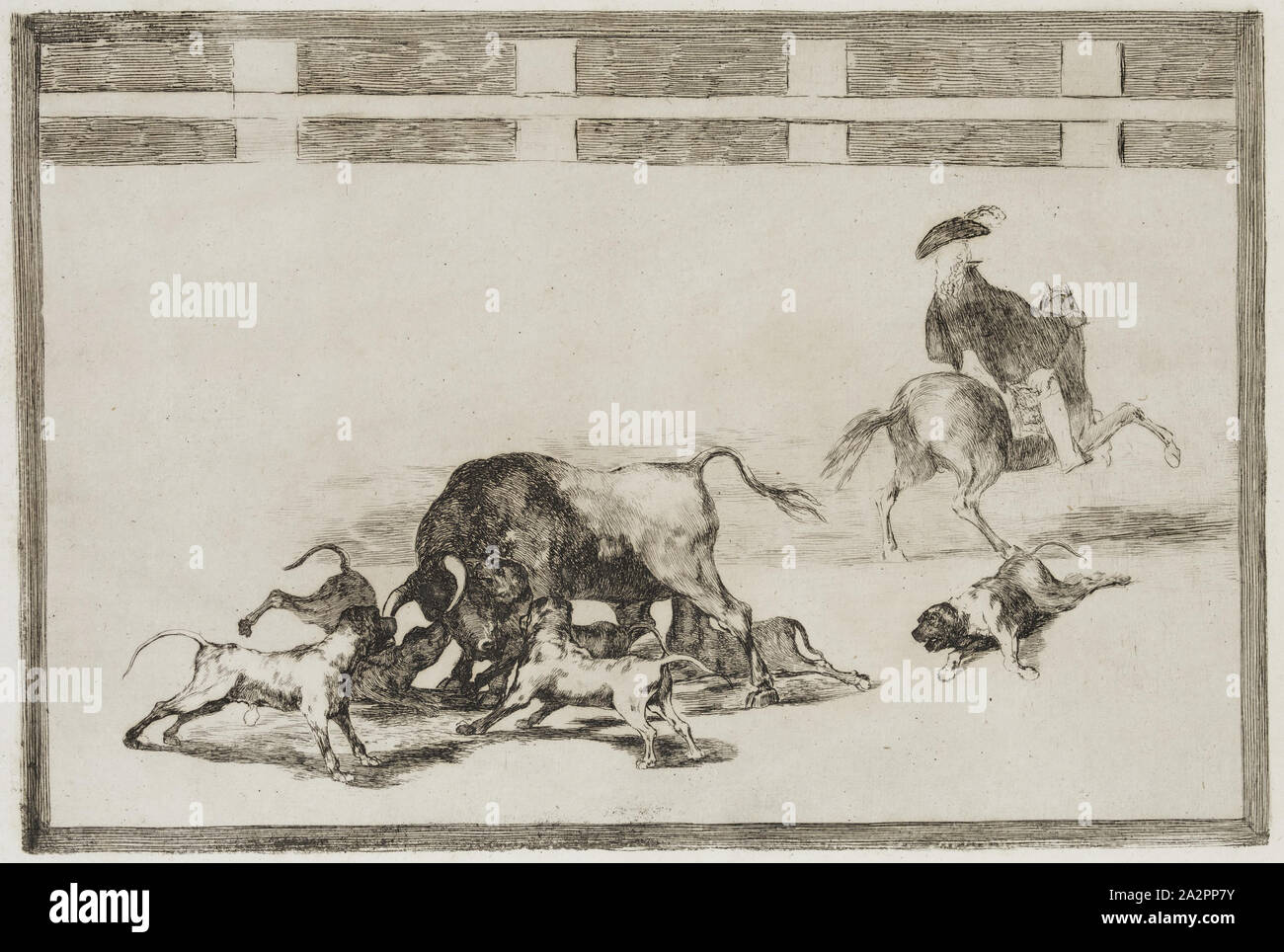 Etching drypoint and aquatint in brown ink on laid paper hi-res stock ...