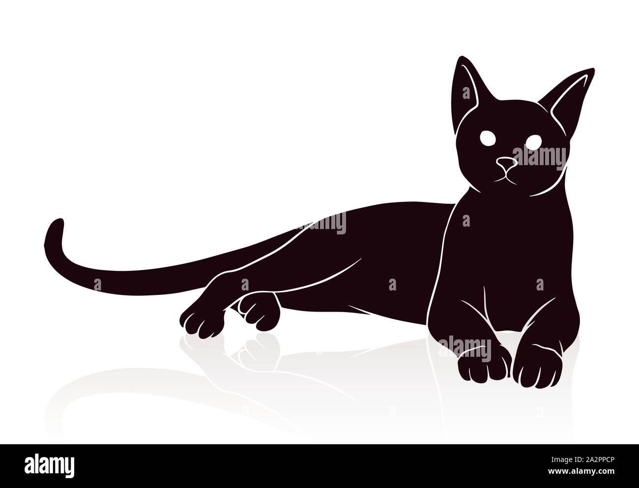Black Cat Silhouette Vector