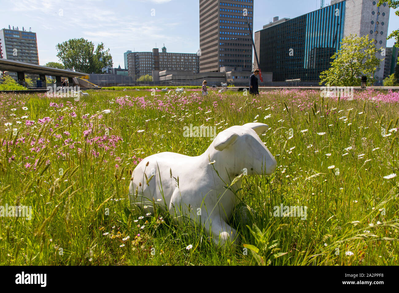 Art project on the roof of the former railway station Hofplein Station ...