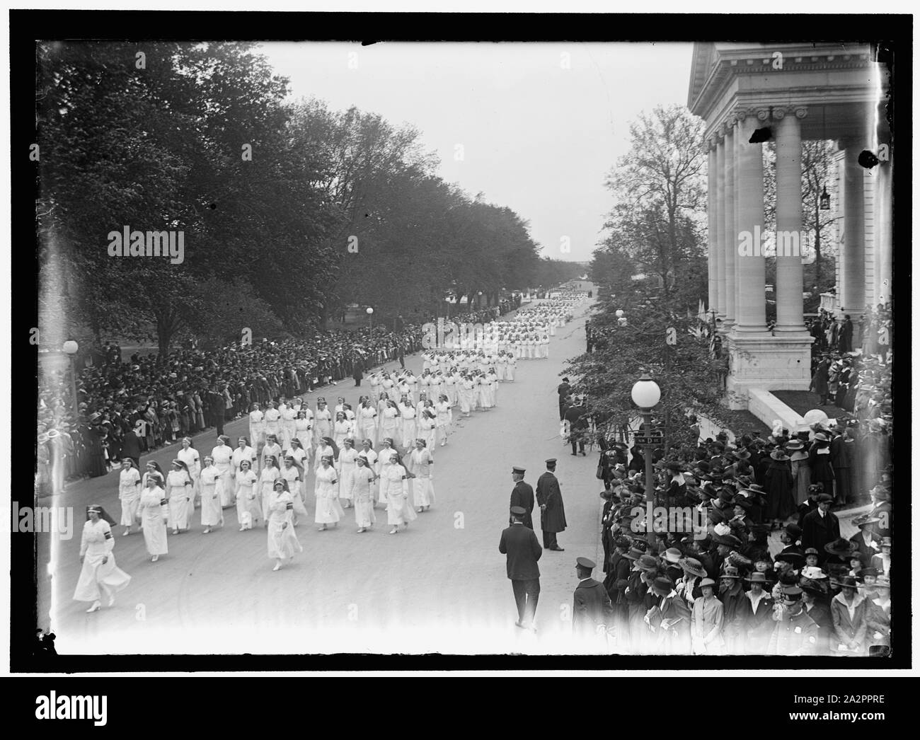 RED CROSS, AMERICAN. DEDICATION OF BUILDING. NURSES PARADE AND MOTOR ...