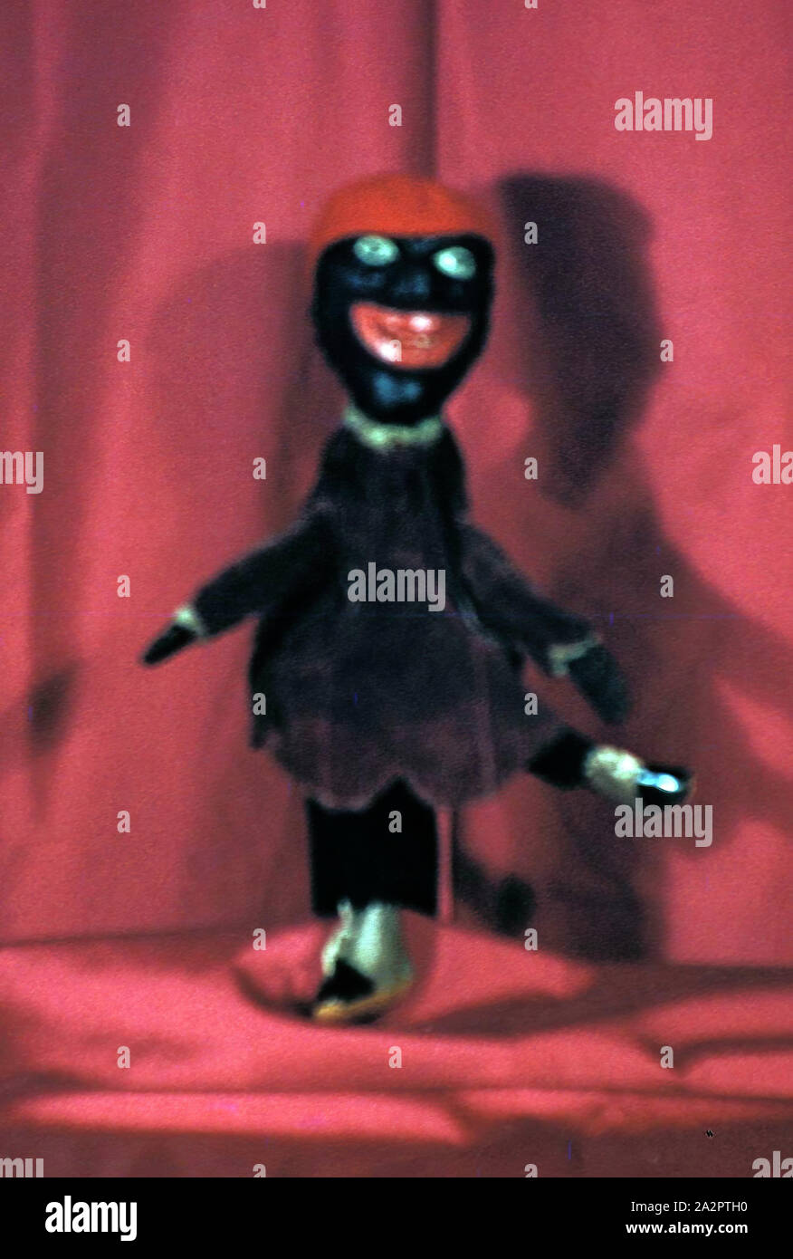 Unknown (American), Sambo, late 19th Century, Wood doll; mohair wig ...